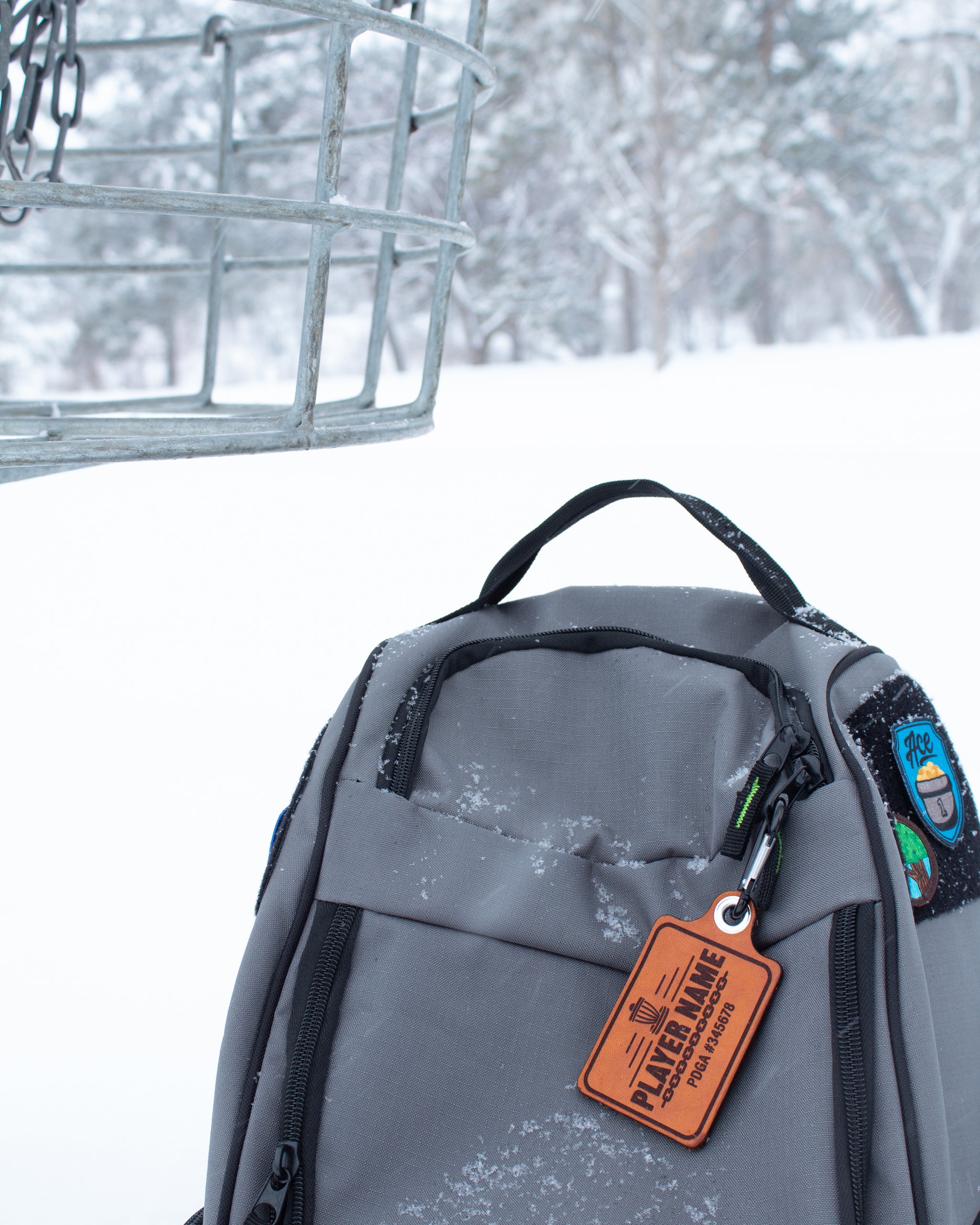 Custom Leather PDGA Player Bag Tag | Disc Golf Patches